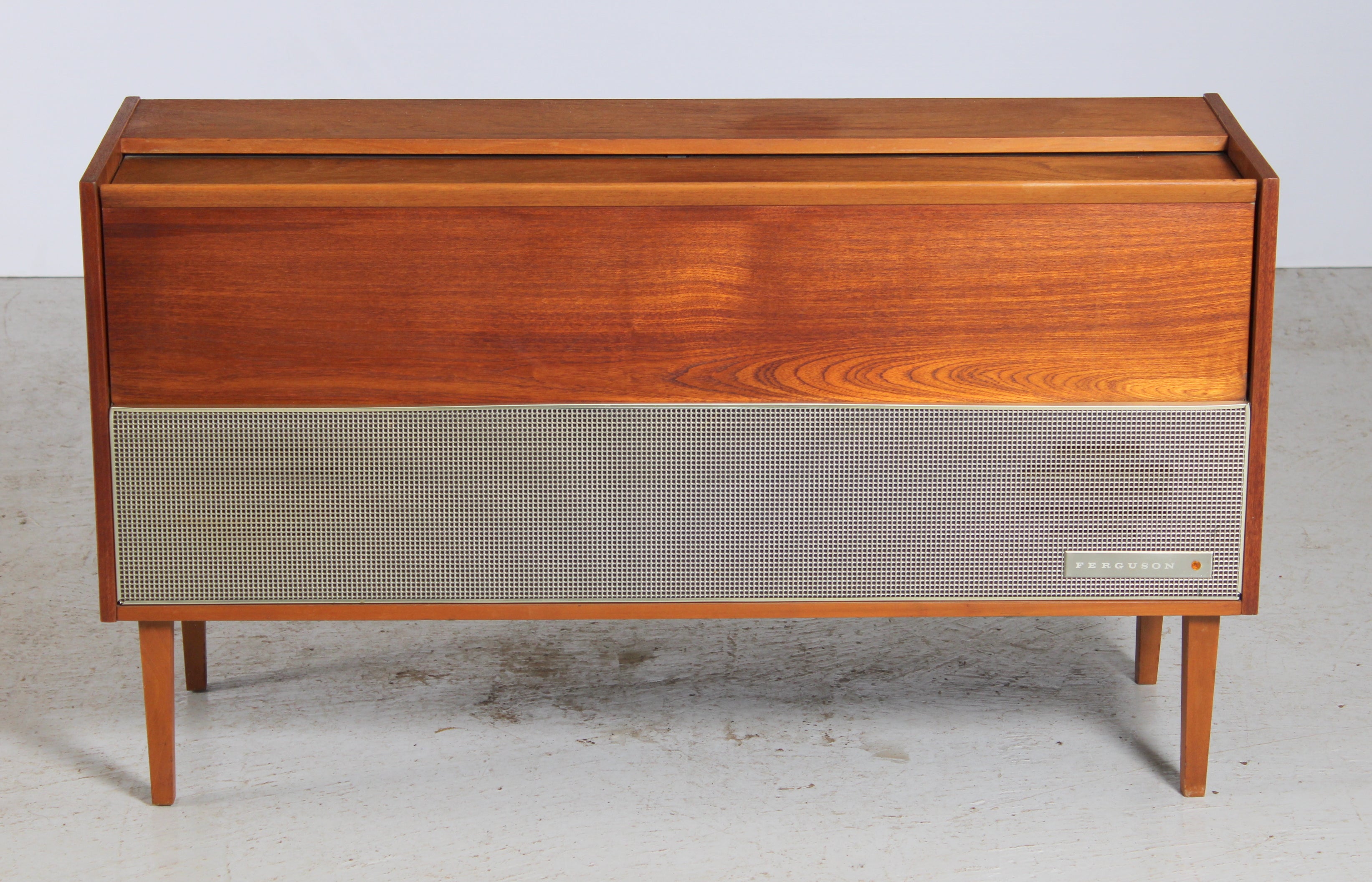 Mid Century Ferguson teak radiogram with Garrard turntable, c. 1960 ...